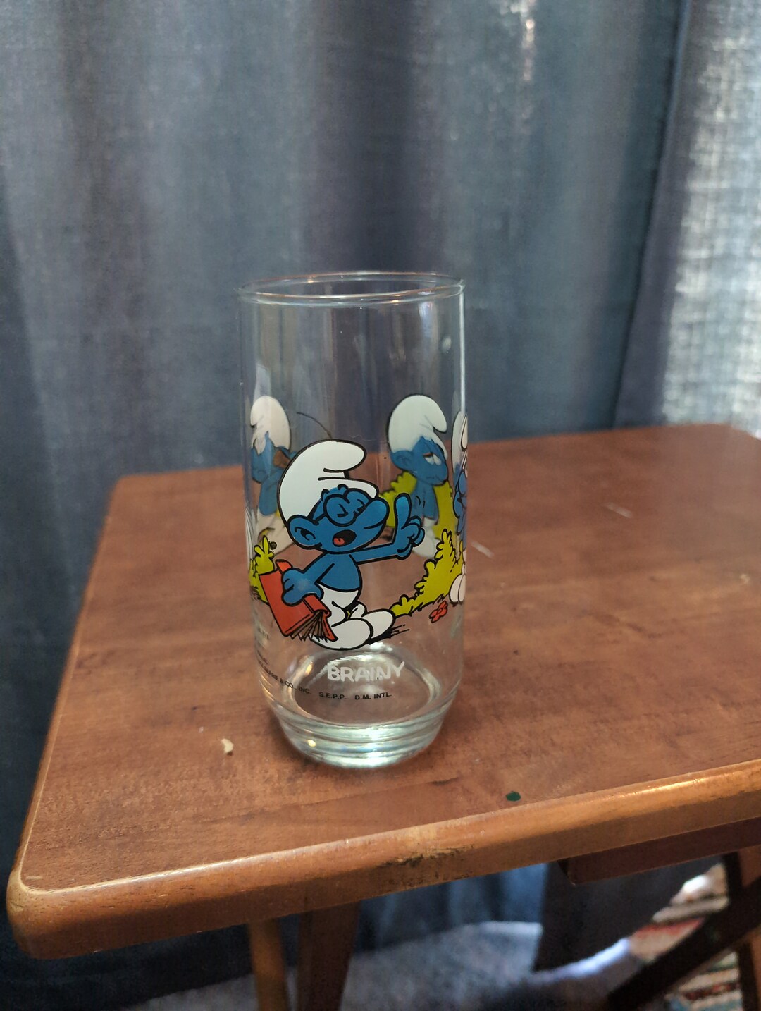 1982 Hardees Smurf Collectible Glass - Brainy Smurf - Hardees ...