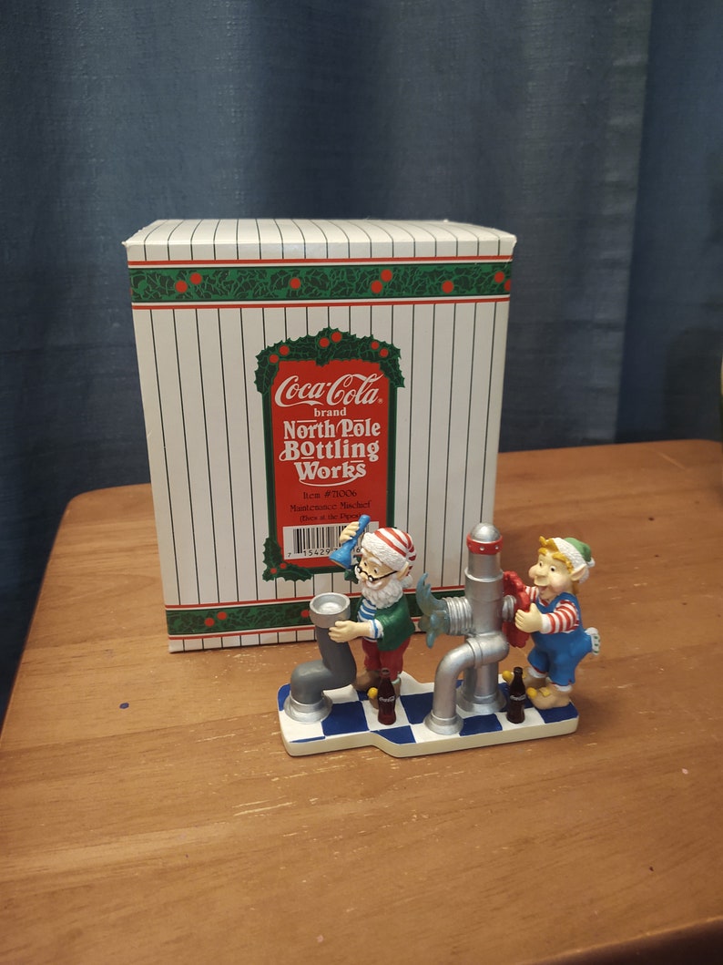 1995 Vintage Coca-cola North Pole Bottling Works "maintenance Mischief ...