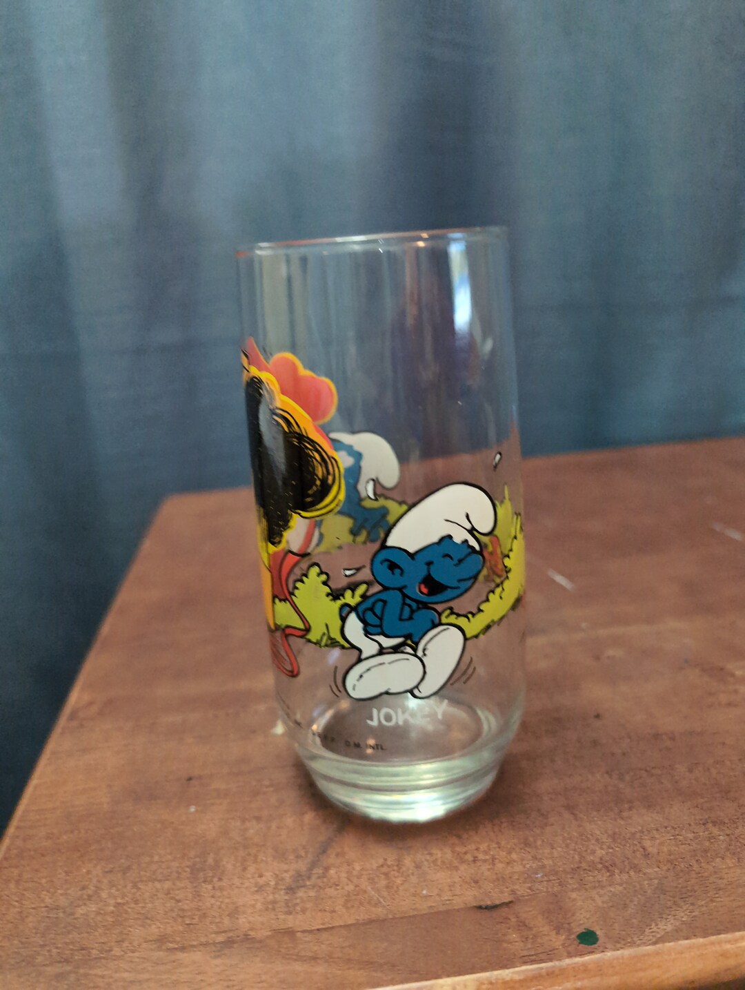 1982 Hardees Smurfs Collectible Glass Jokey Smurf Hardee's Collectible ...