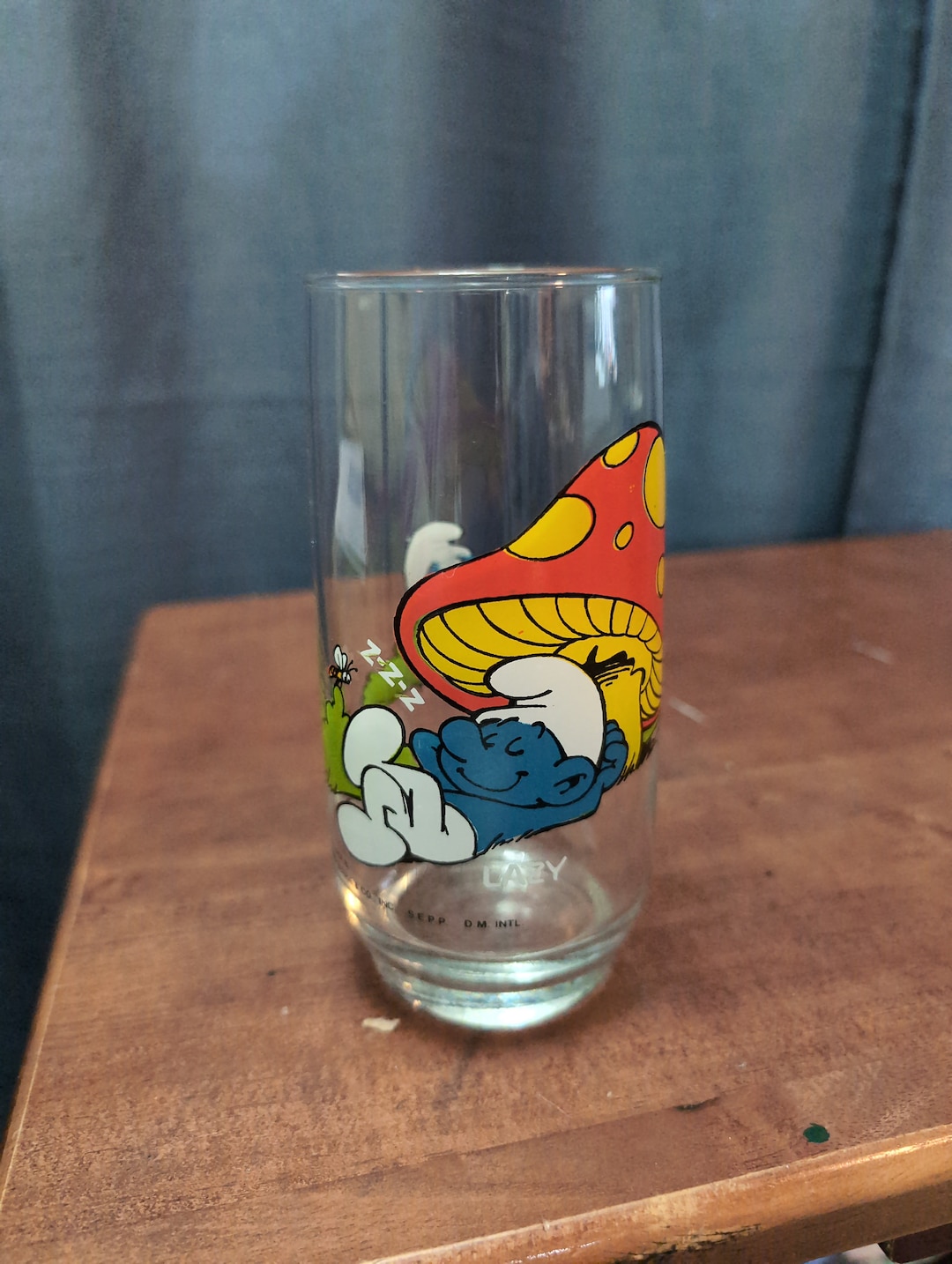 1982 Hardees Smurfs Collectible Glass – Lazy Smurf – Hardee's ...