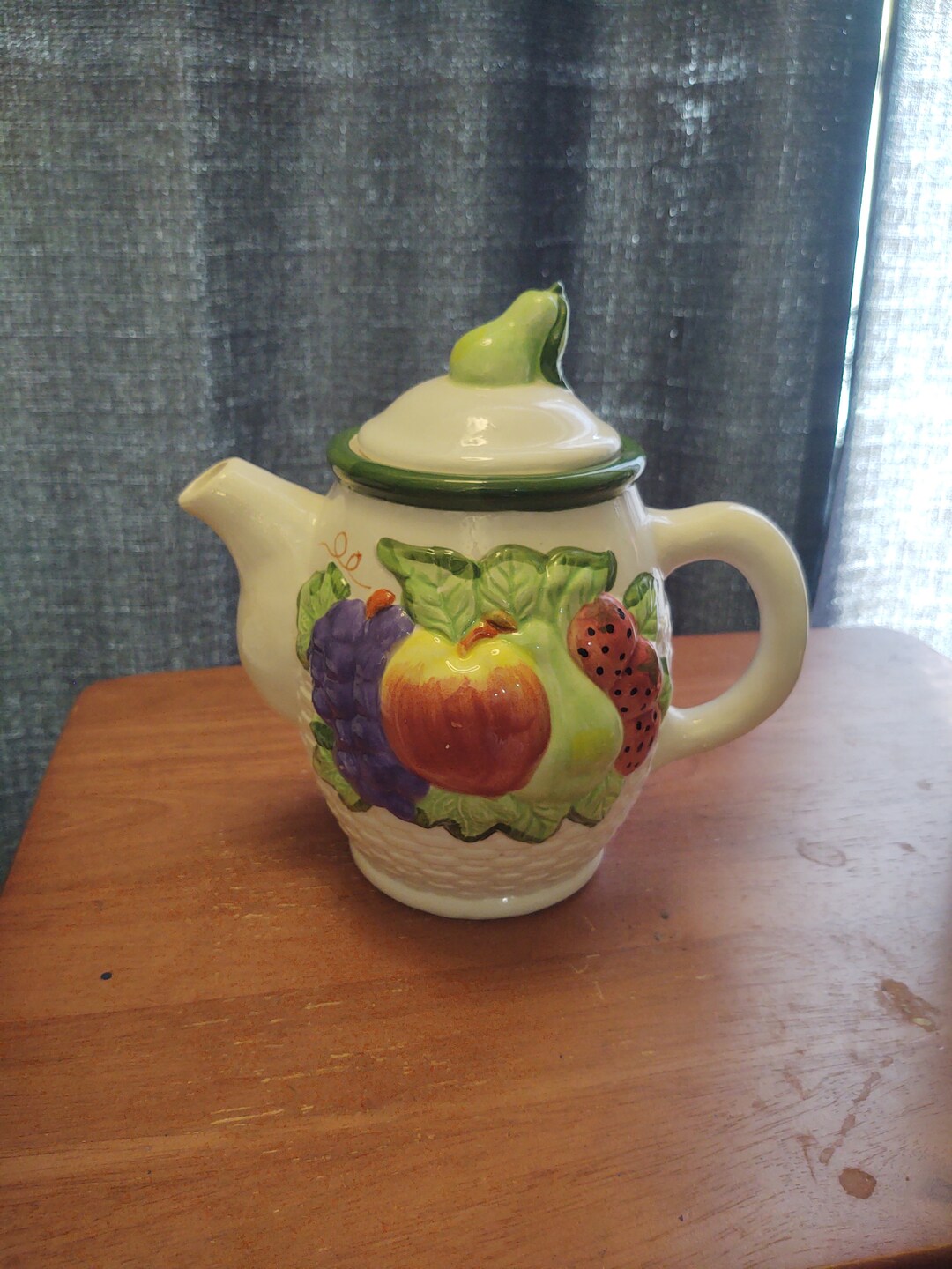 Large Fruit Basket Teapot - Hand Painted Studio Piece - Etsy