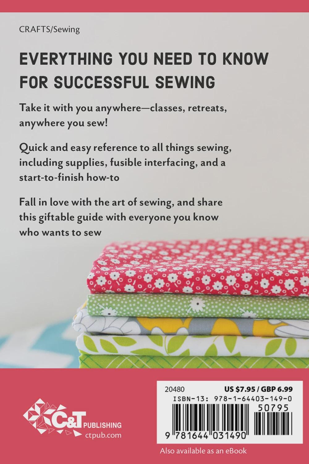 Sewing for Beginners Handy Pocket Guide by Annabel Wrigley for C&T ...