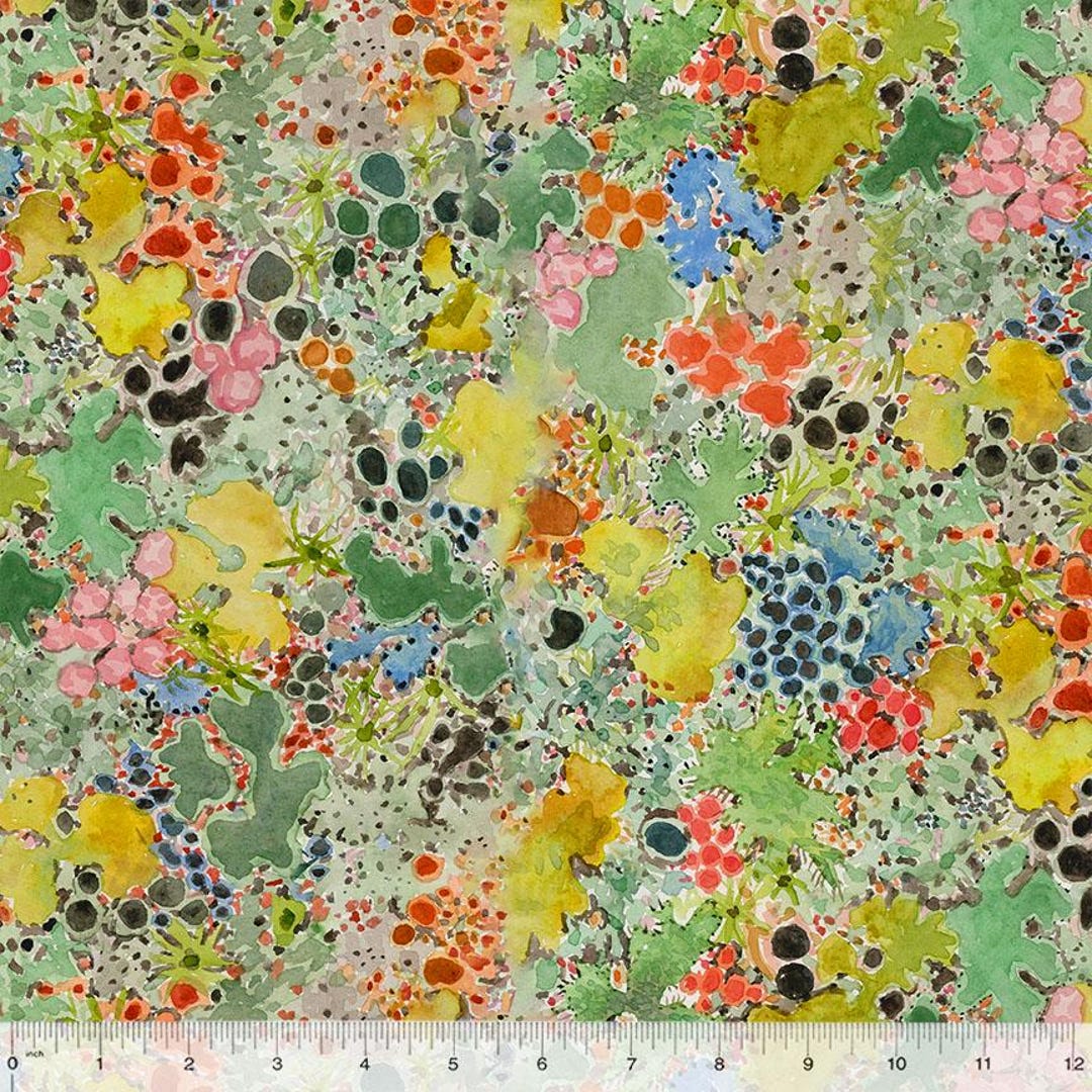 Lichen in Algae 53734D-6 From Wild Wanderer by Betsy Olmstead for Windham Fabrics **half Yard ...