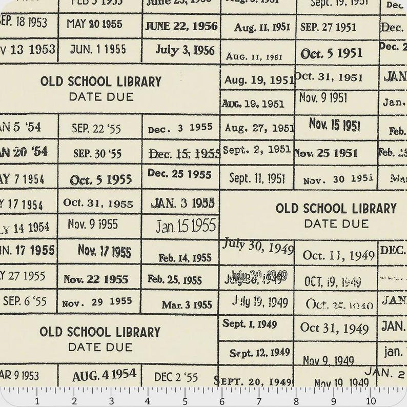 Parchment Library Card From Old School by J. Wecker-frisch for Riley ...