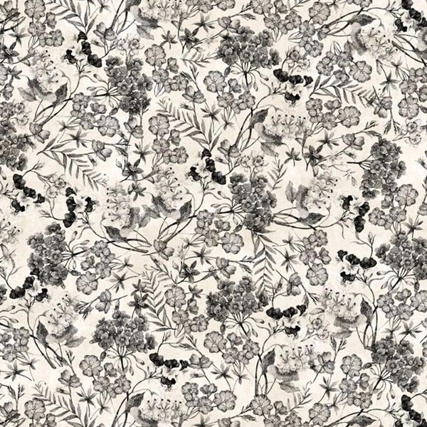 Black Toile Fabric - Etsy