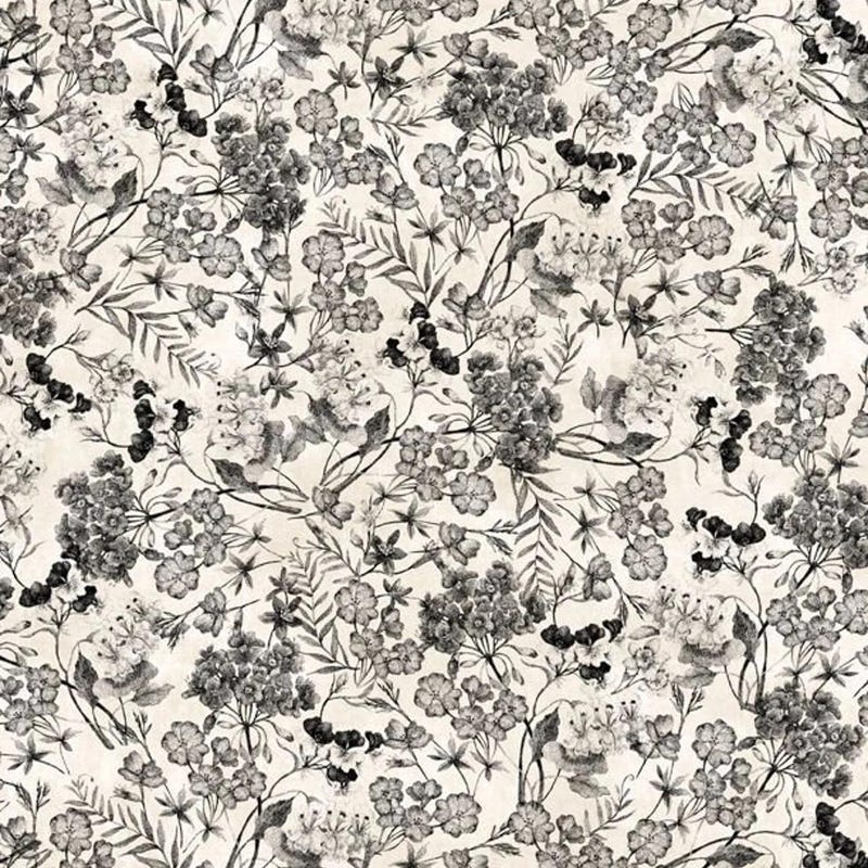 Black Toile Fabric - Etsy