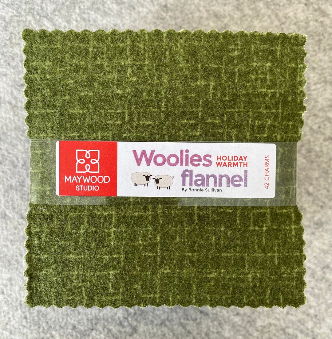 Woolies Flannel Holiday Warmth 5" Square 42 Piece Precuts From Maywood ...