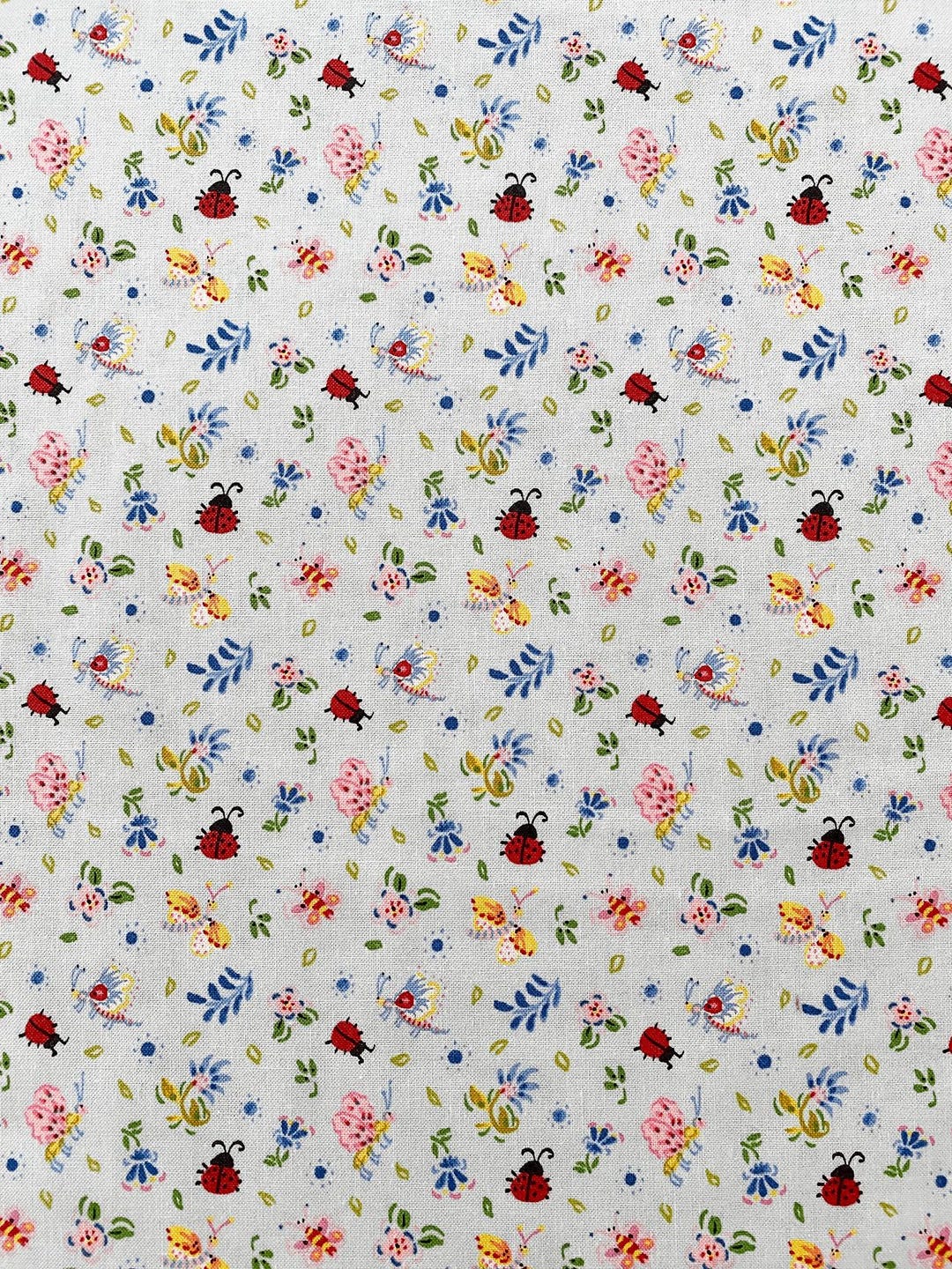 Ditzy Bugs Aqua PWDF322 From Ladybird by Dena Designs for Freespirit ...