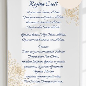Regina Caeli, Laetare, Digital Printable, Christian Print, Mother Mary ...