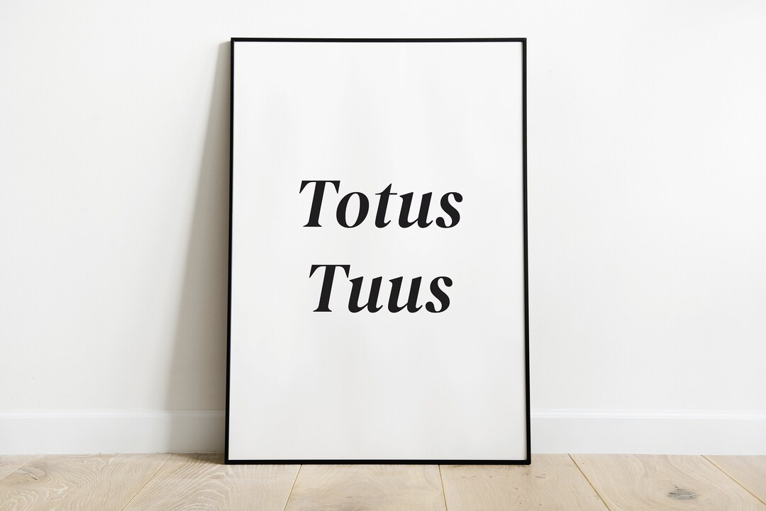 Totus Tuus, Christmas Poster Print in 4 Sizes, Christian Wall Art ...