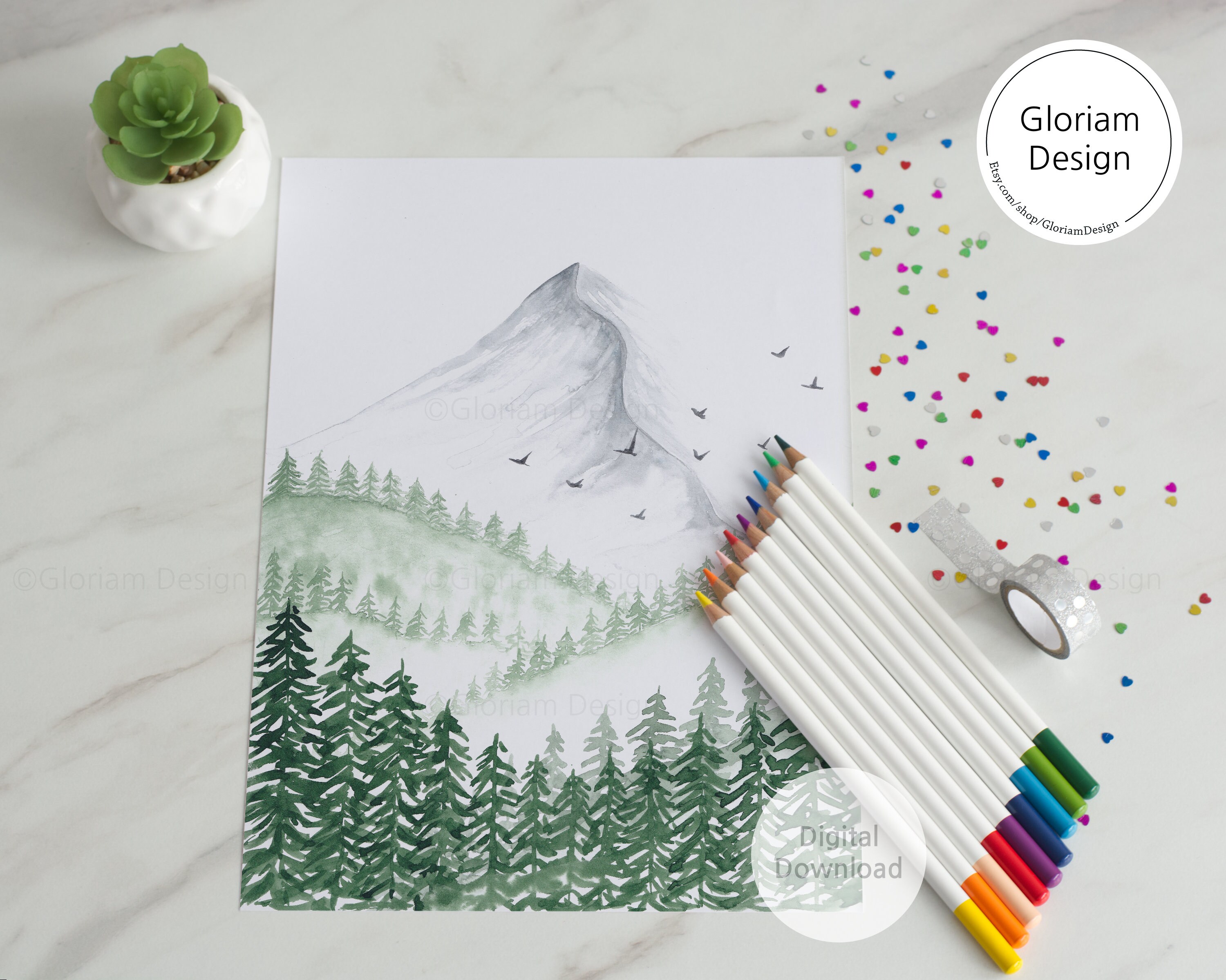A4 Coloring Page Premium Mockup, Adult Painting Sheet Activity ...