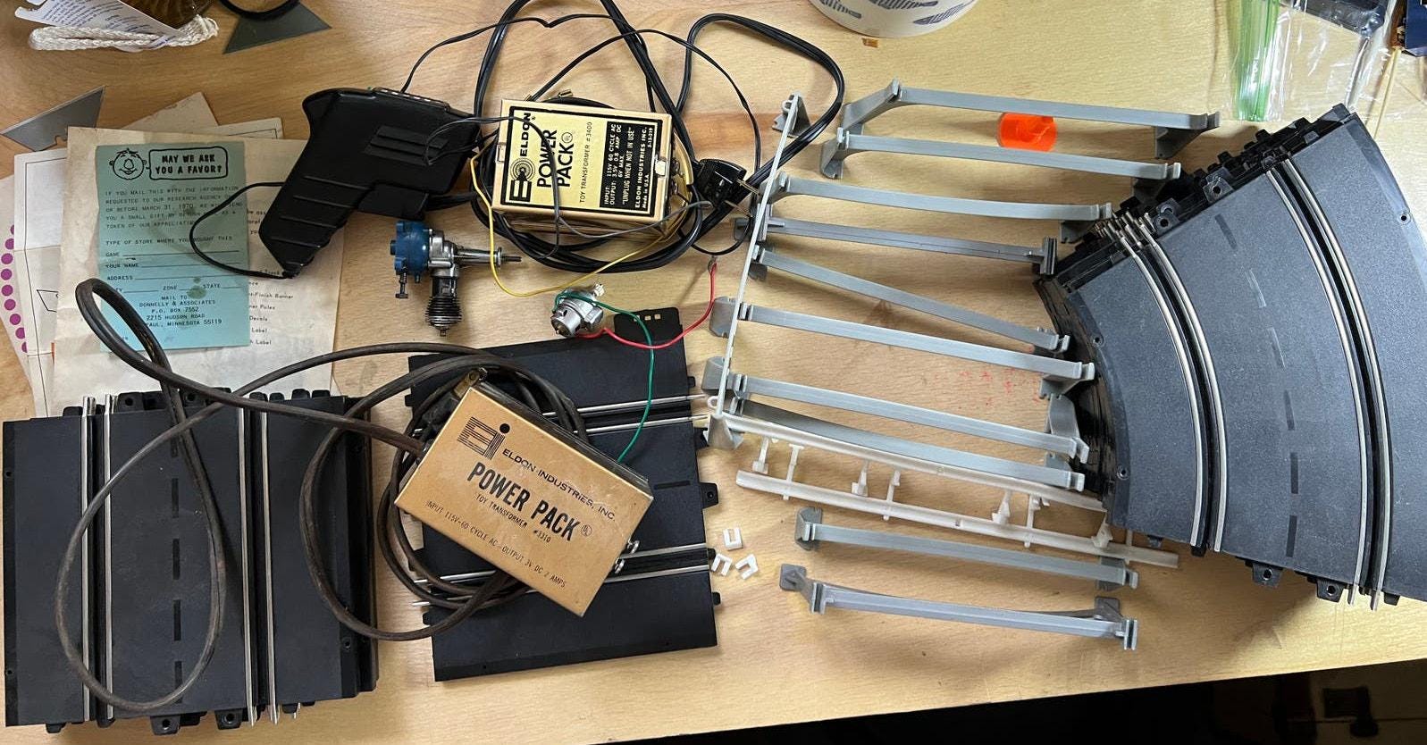 Eldon Slot Car Track , Motor and Power Supplies - Untested - Etsy