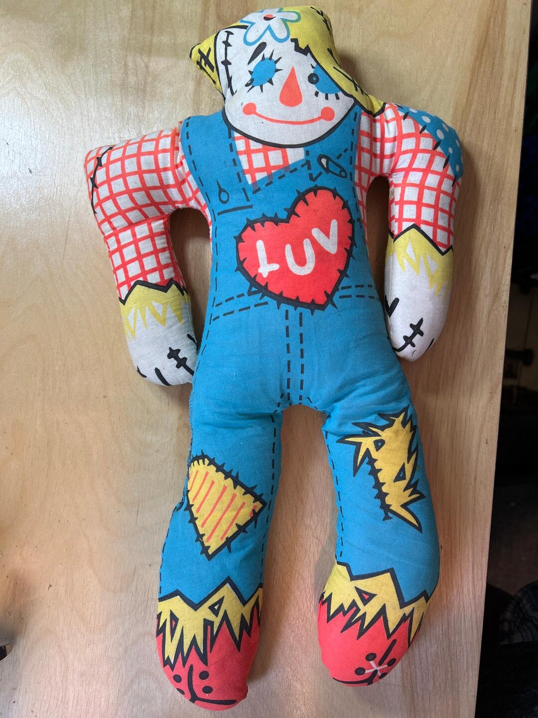 VTG Brach's 1970s Sam Luv the Scaredest Scarecrow Plush Doll Halloween ...