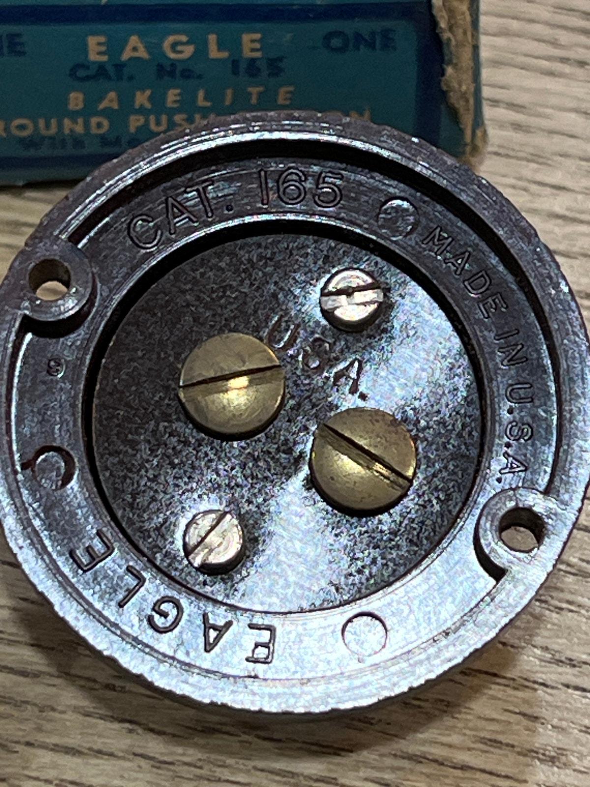 Vtg Eagle Bakelite Midget Push Button No 165 NOS in Box / Hardware - Etsy