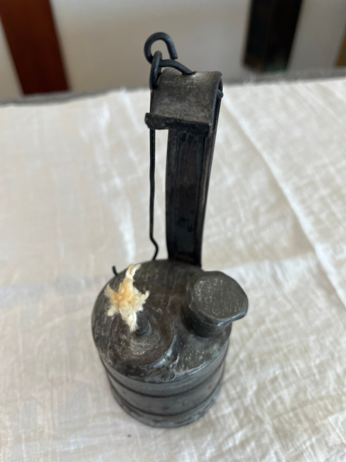 Antique Primitive Tin Hanging Oil Lamp - Etsy