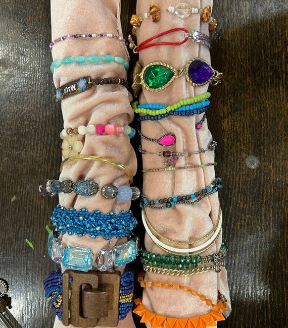 Lot of 23 Vintage to Now Bracelets Bangle Stone Chain Beaded All Wearable Etsy
