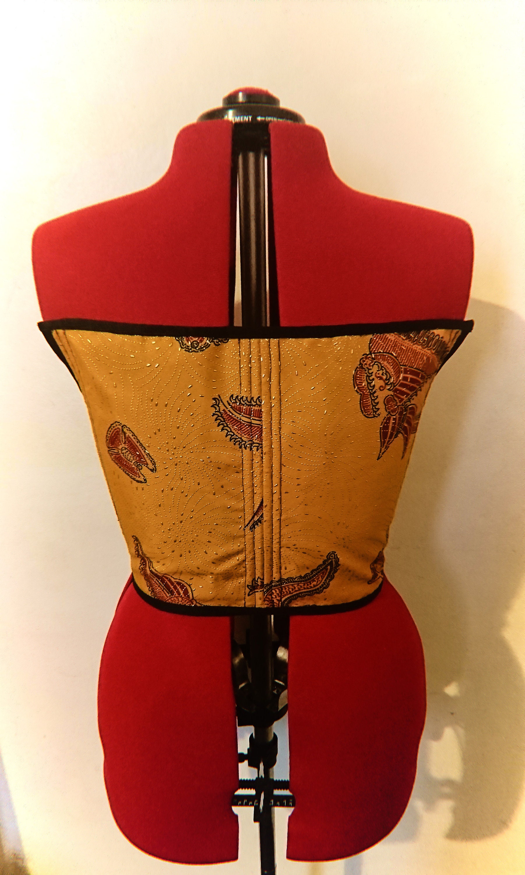 Red Dragon Mustard/tan Gold Embossed Strapless Boned Corset W/ - Etsy