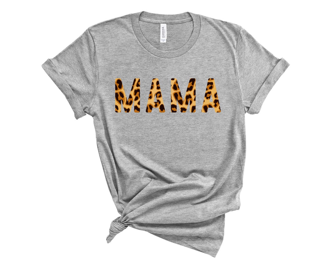 Leopard Mama Shirt Leopard Print Tshirt Mom Shirt Cheetah Shirt Mother ...
