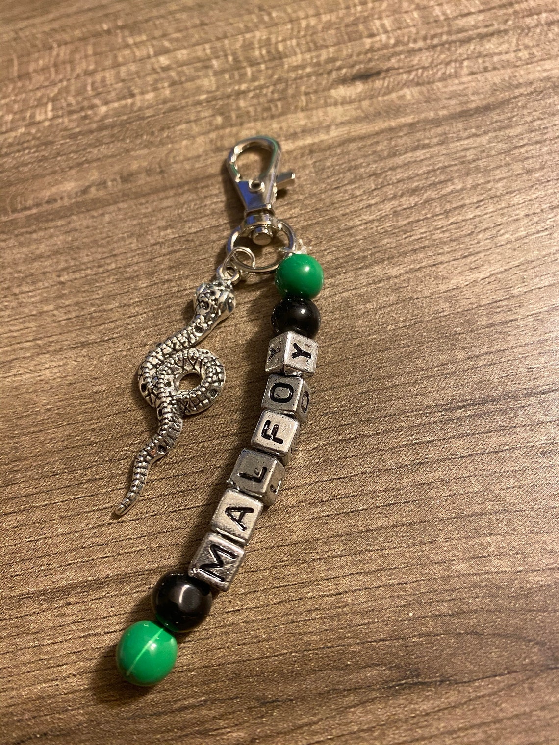 Slytherin Snake Keychain, Slytherin Keychain, Letter Keychain, Malfoy ...