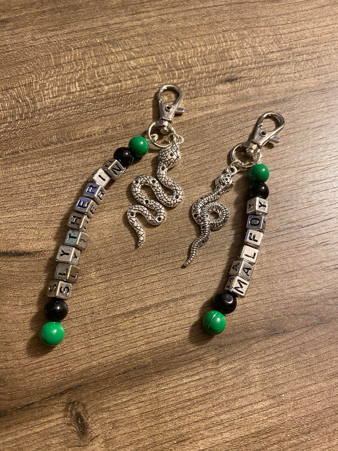 Slytherin Snake Keychain, Slytherin Keychain, Letter Keychain, Malfoy ...