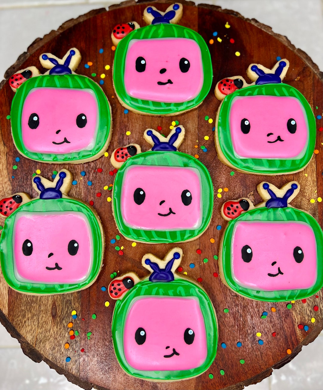 Coco Melón Watermelon Sugar Cookies 12ct - Etsy