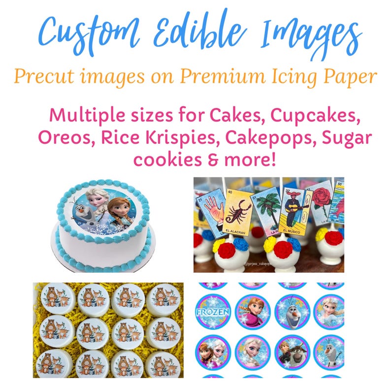 Custom Edible Images Printed on Premium Icing Sheets - Etsy
