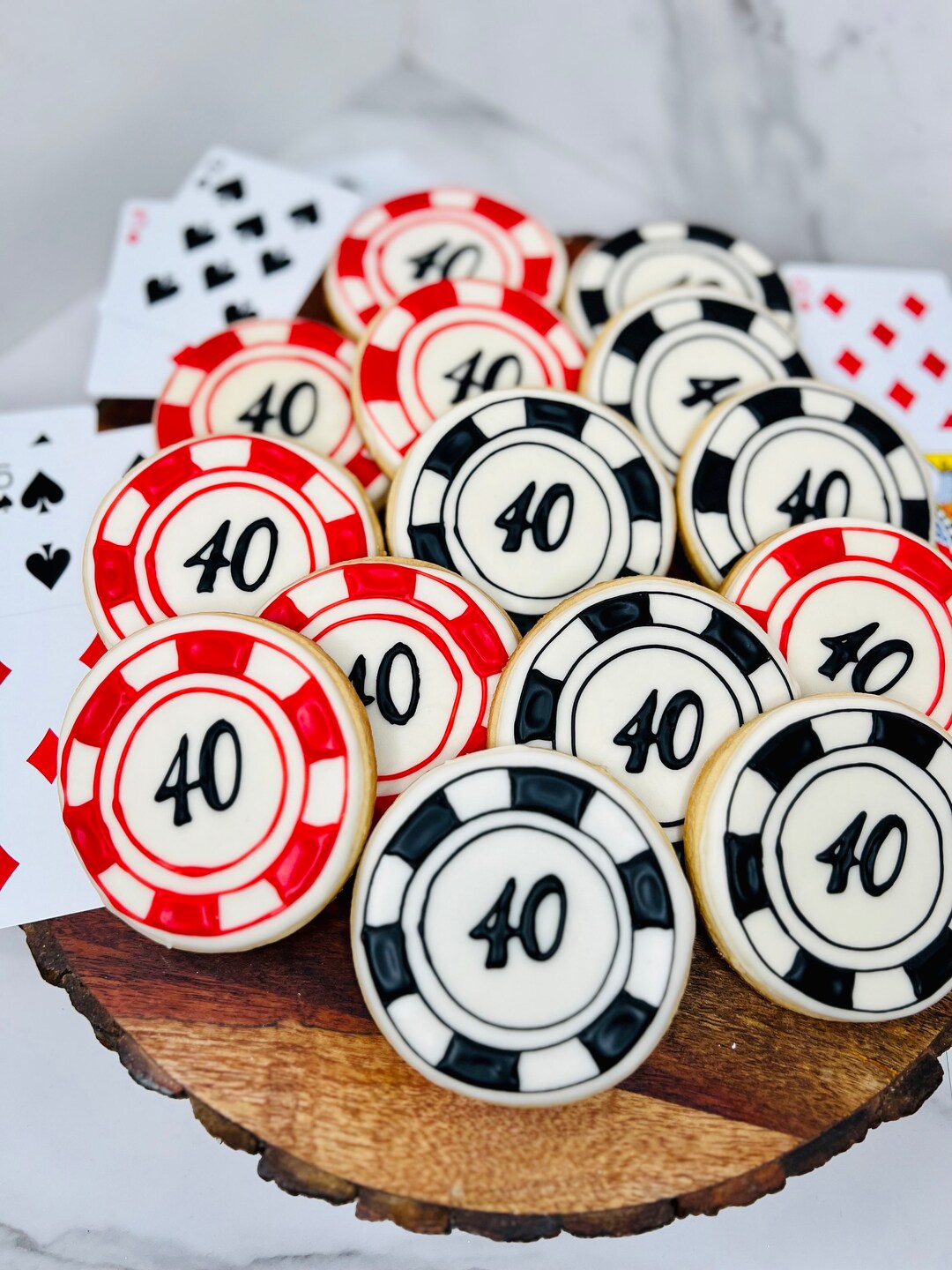 Casino Poker Chip Sugar Cookies (12ct) - Etsy
