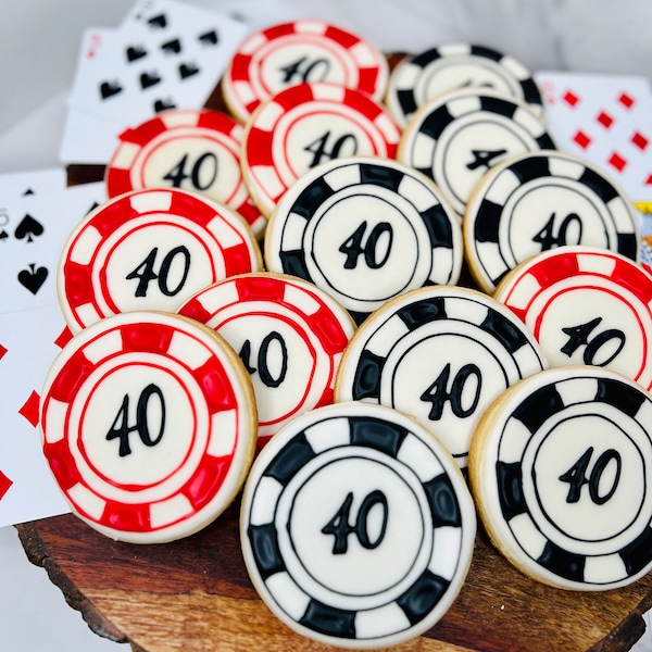 Poker Chip Cookies - Etsy