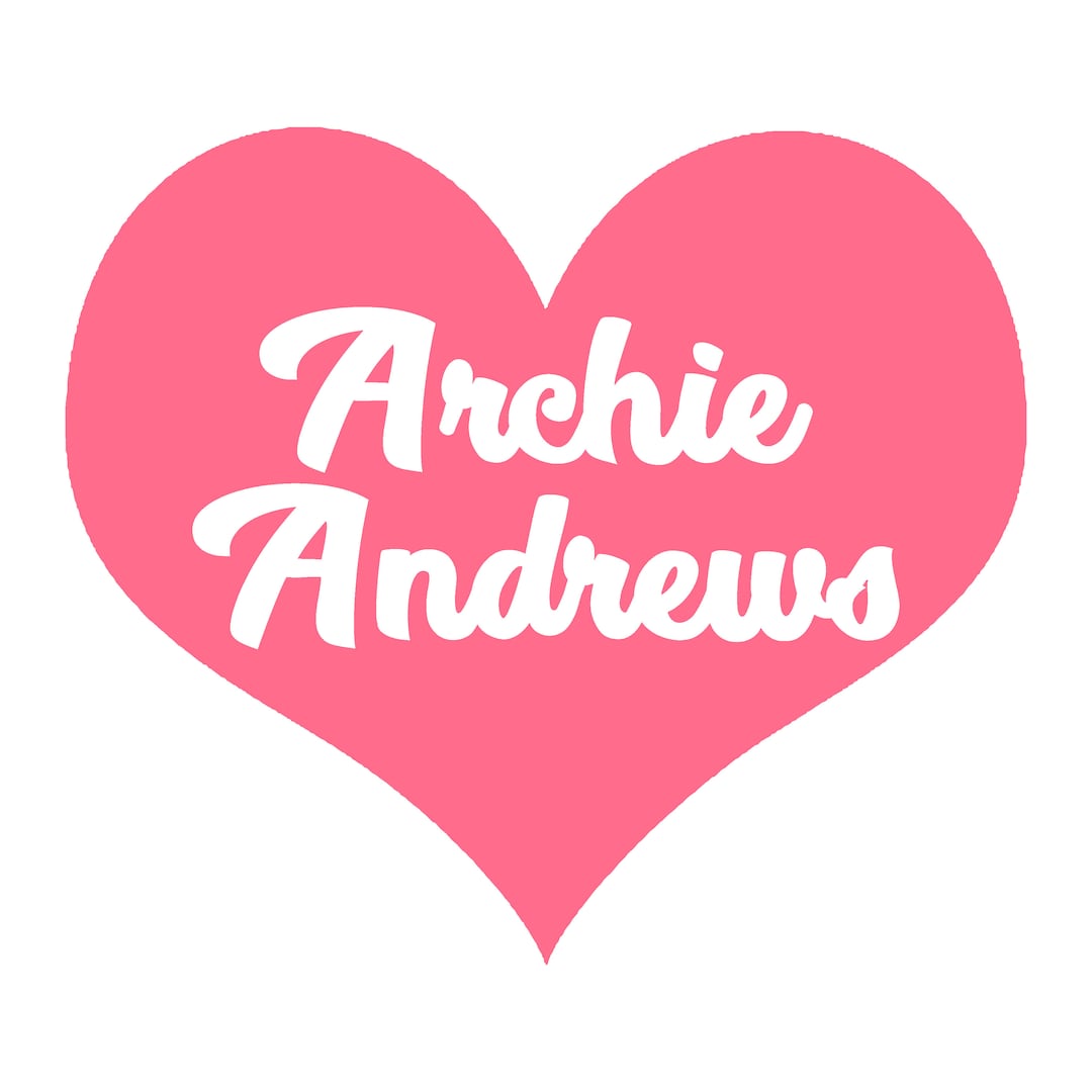 I Love Archie Andrews Heart - Riverdale Negative Space SVG Cut File for ...