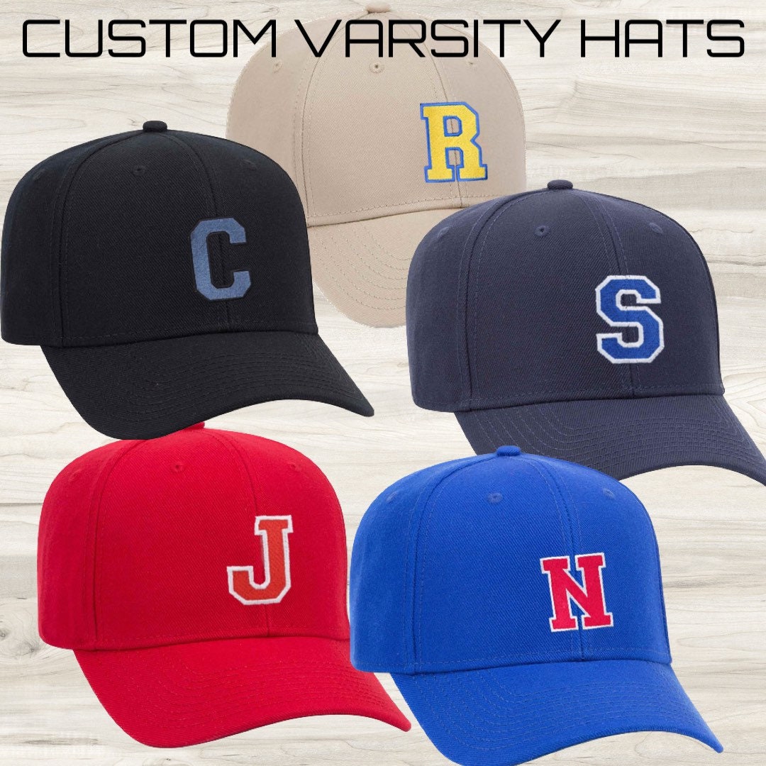 Varsity Letter, Embroidered, Baseball Cap, Baseball Hat, Unisex, Adult ...
