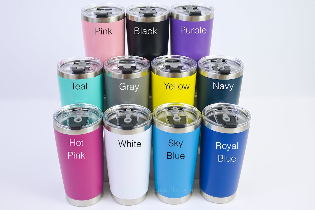 Blank Powder Coated Matte 20oz Tumblers for Laser Engraving, Coffee Tea ...