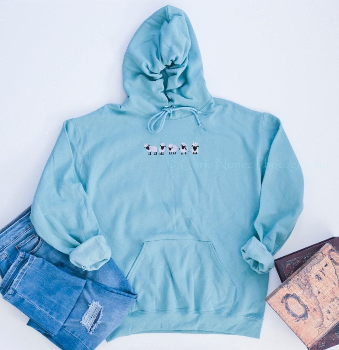 Embroidered Sheep, Sheep Embroidery, Minimalist, Farm-themed Gift ...