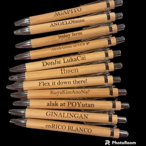 Personalized Laser Engraved Bamboo Pen: Filipino Tagalog Novelty - Etsy