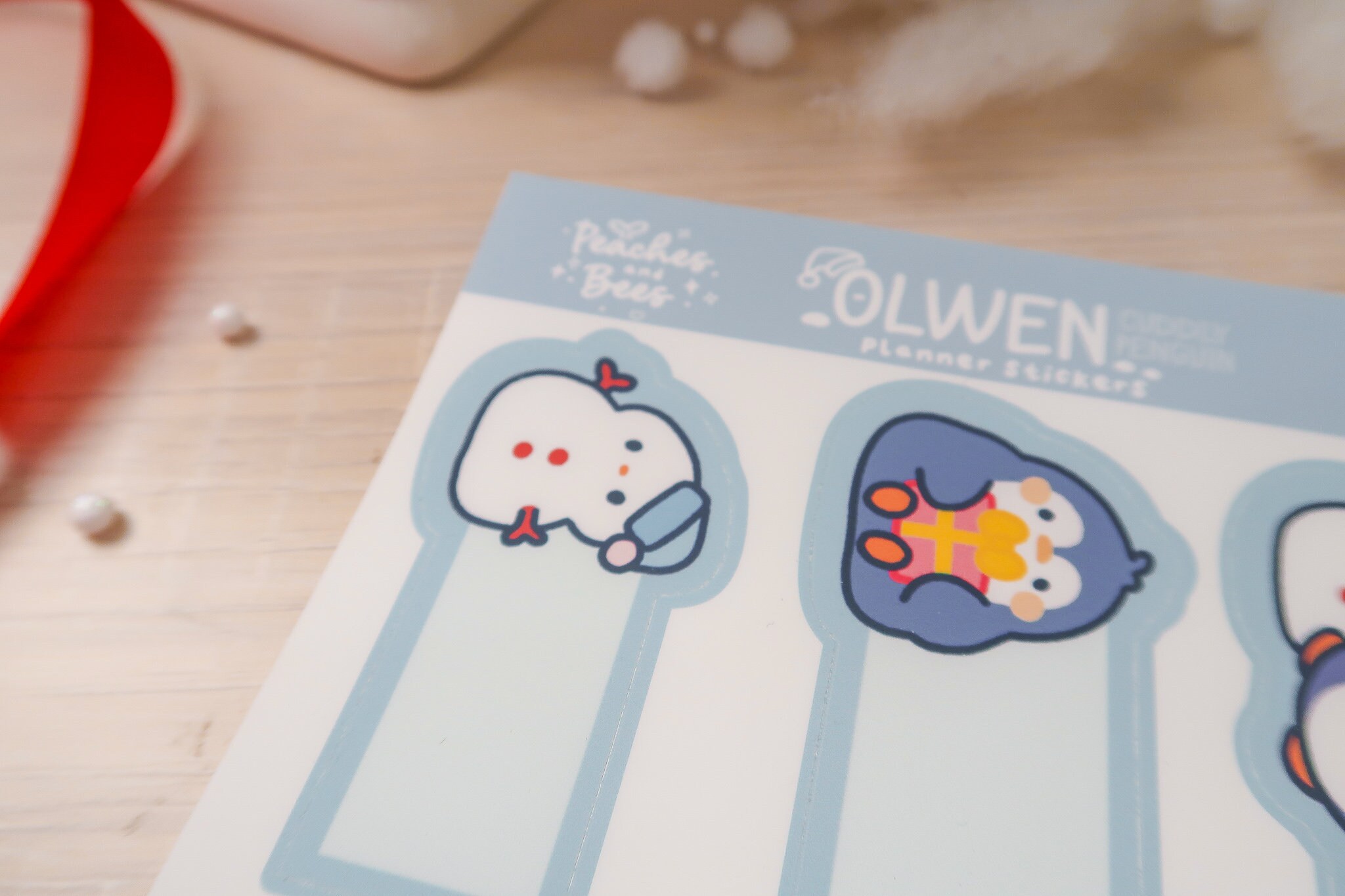 Penguin Label Sticker Sheet/kawaii Penguin Stickers/cute - Etsy