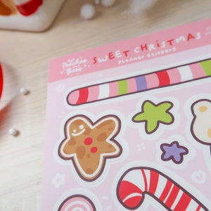 Sweet Christmas Sticker Sheet/christmas Pudding Stickers/cute - Etsy