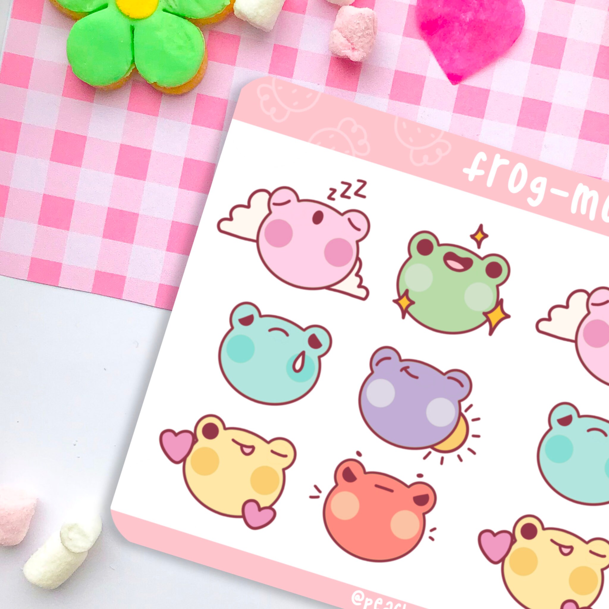 Froggy mood sticker sheet/ cute frog stickers/ Cottagecore | Etsy