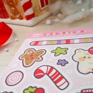 Sweet Christmas Sticker Sheet/christmas Pudding Stickers/cute - Etsy