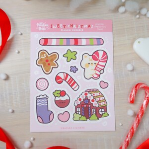 Sweet Christmas Sticker Sheet/christmas Pudding Stickers/cute - Etsy