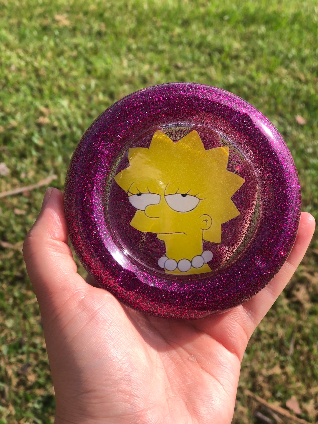 Lisa Simpson Glitter Ashtray or Trinket Holder - Etsy
