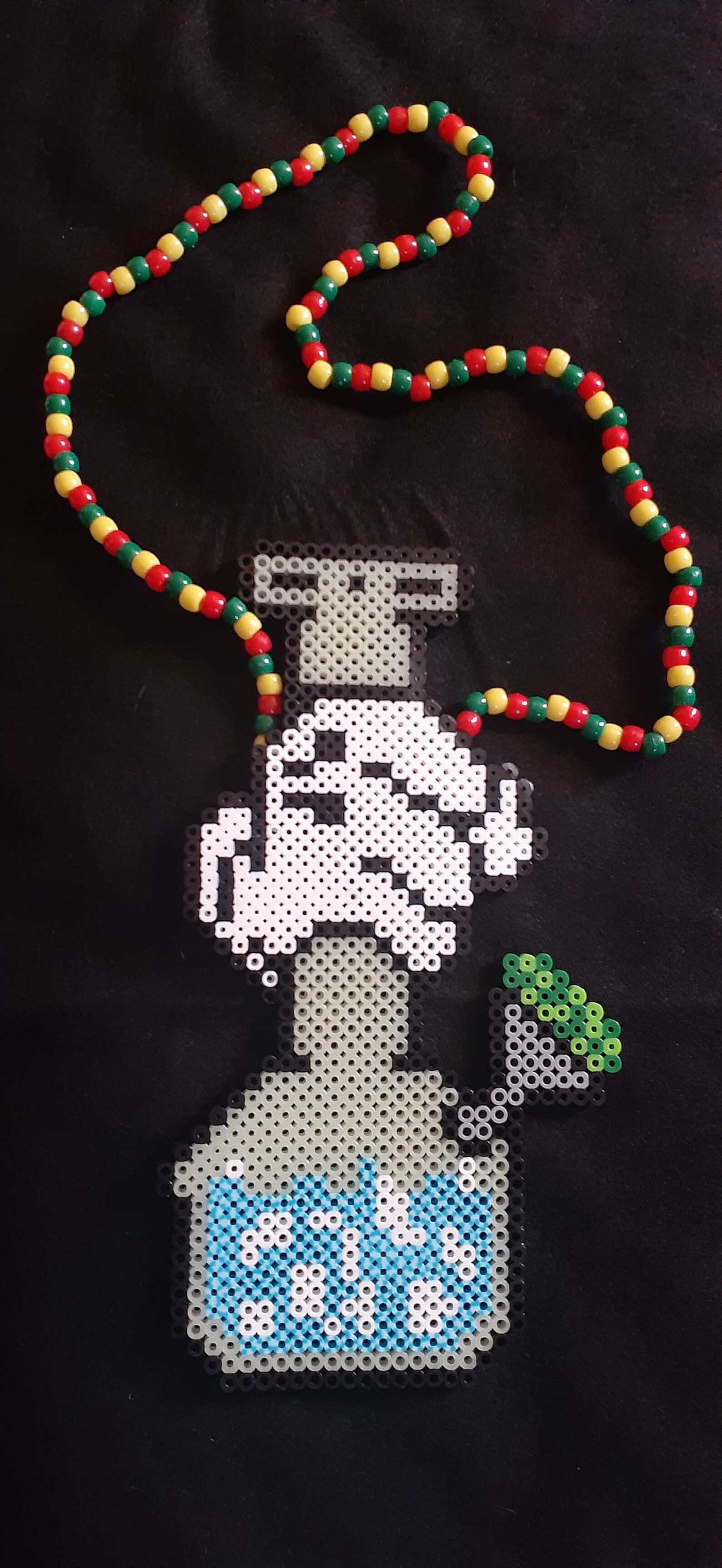 Glow in the Dark Bong Perler on Kandi Necklace | Etsy