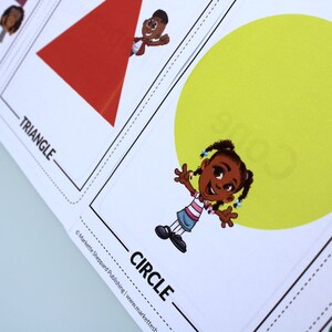 Shapes in A Flash! Printable African-american Flash Cards - Etsy