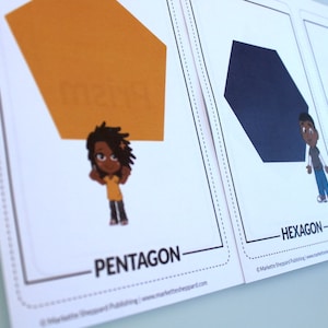 Shapes in A Flash! Printable African-american Flash Cards - Etsy