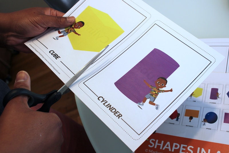Shapes In A Flash Printable African-American Flash Cards | Etsy