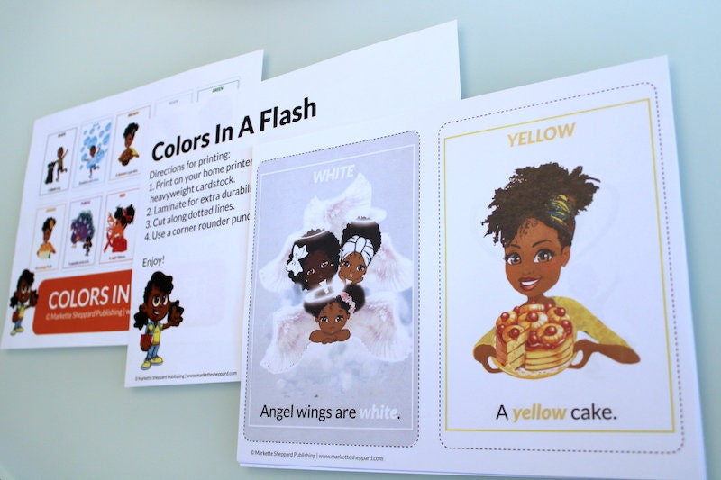 Colors in A Flash! Printable African-american Flash Cards | Preschool ...