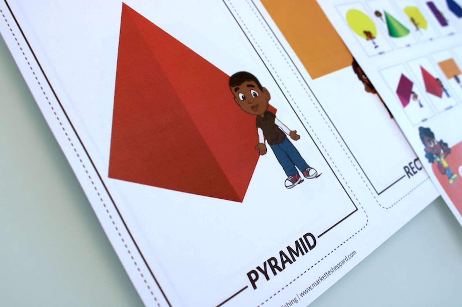 Shapes In A Flash Printable African-American Flash Cards | Etsy