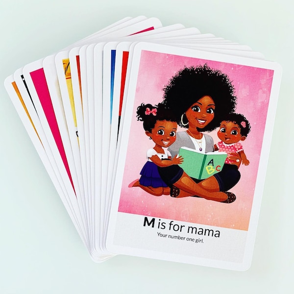 African American Alphabet Cards - Etsy