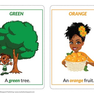 Colors in A Flash! Printable African-american Flash Cards | Preschool ...