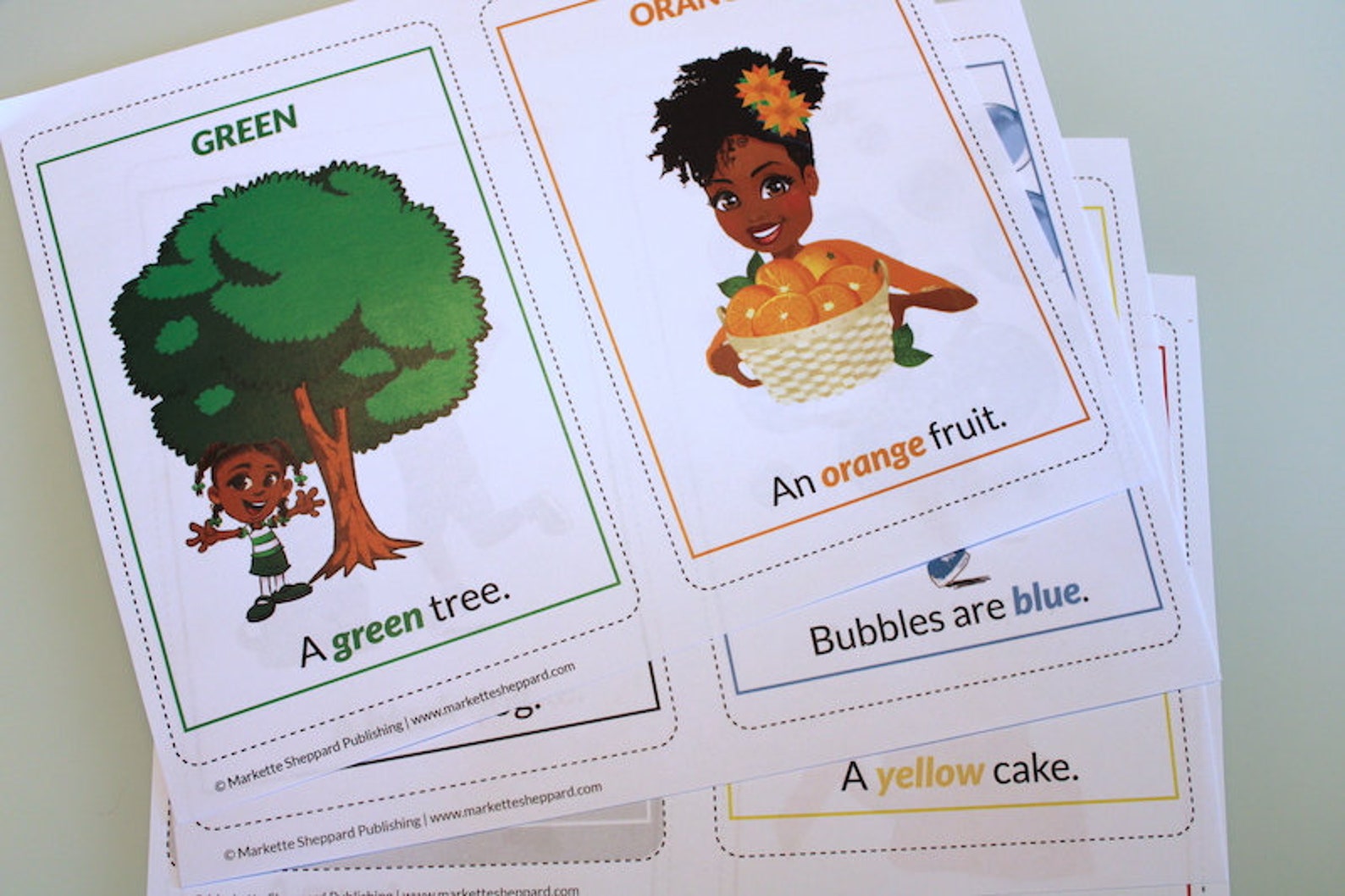 Colors in A Flash Printable African-american Flash Cards - Etsy