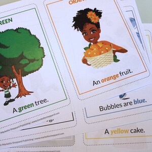 Colors in A Flash! Printable African-american Flash Cards | Preschool ...
