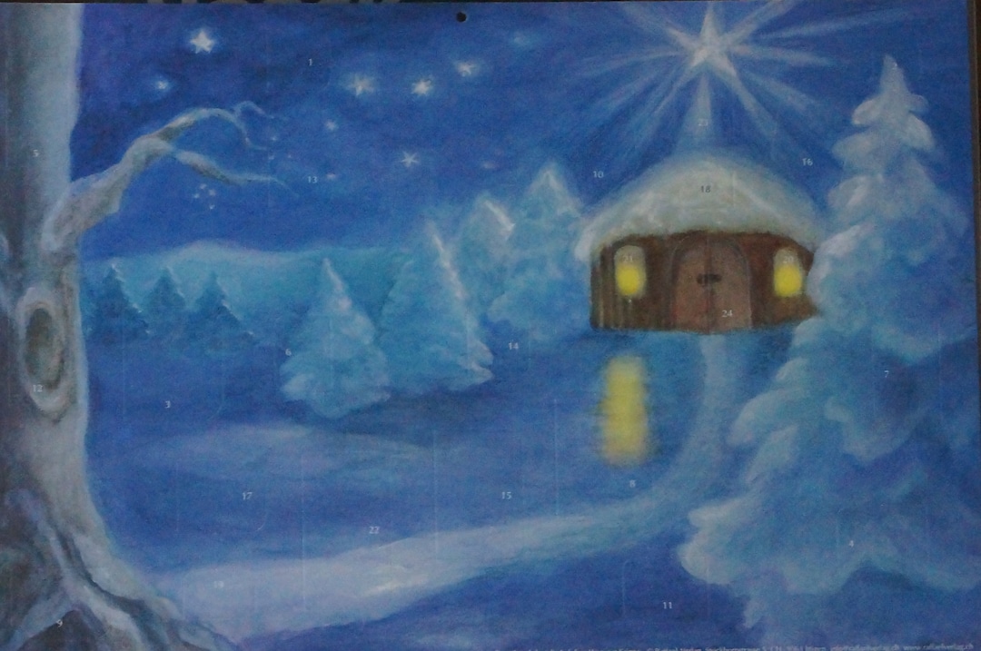 Large Advent Calendar Box With 24 Doors Large 47 X 31 Cm With - Etsy